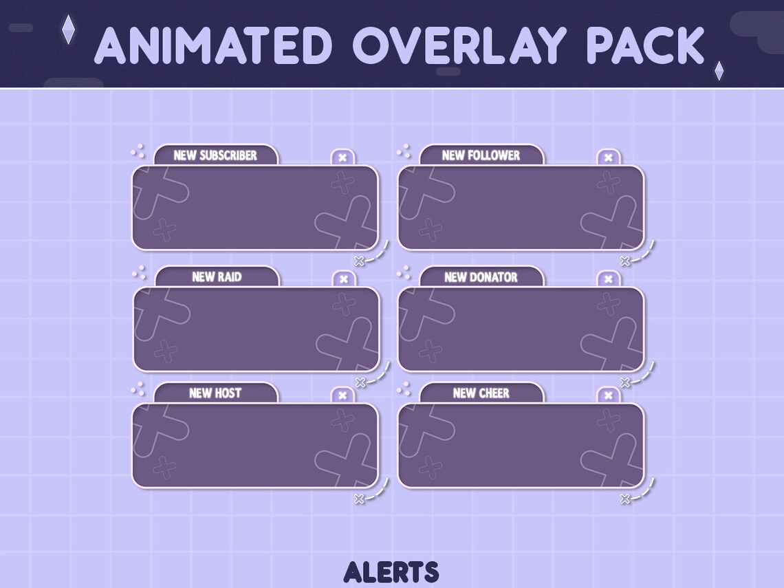Animated Twitch Purple Overlay Windows 98 Stream Package - Etsy