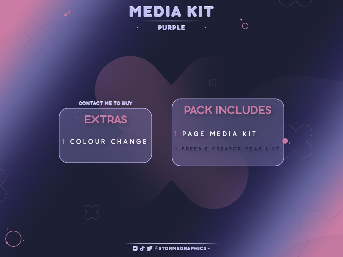 Media Kit Template for Content Creators, Streamers and Influencers ...