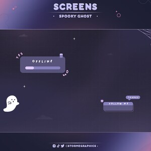 Animated Spooky Ghost Twitch Overlay: Halloween Stream Package - Etsy
