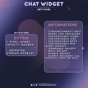 Cute Moon Twitch Widget Chat | Galaxy Streamelements Chat | Celestial ...