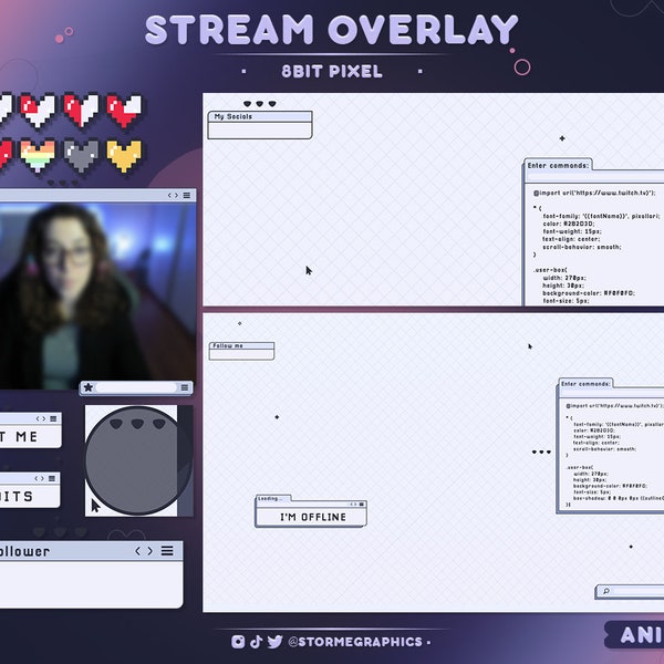 Pixel Art Twitch Overlay - Etsy