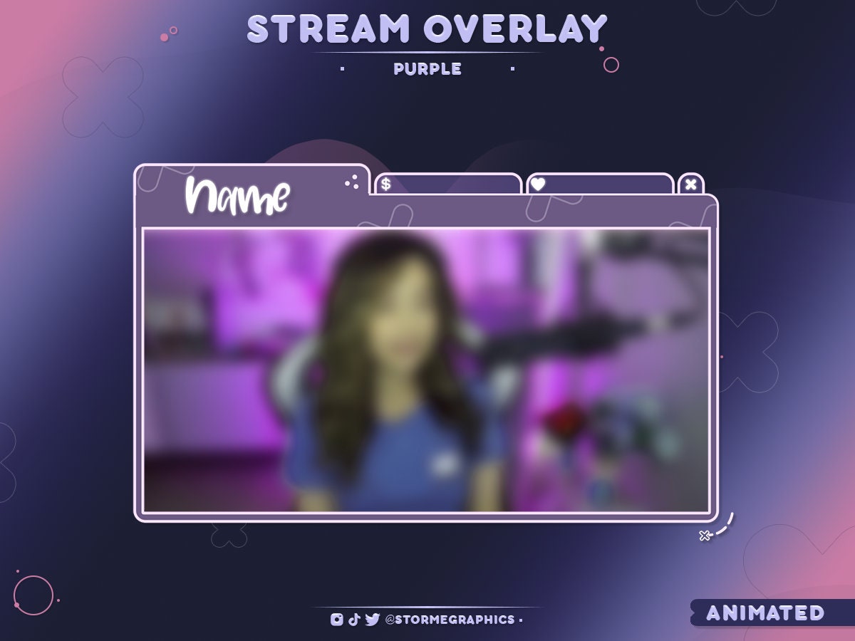 Animated Twitch Purple Overlay Windows 98 Stream Package Computer ...
