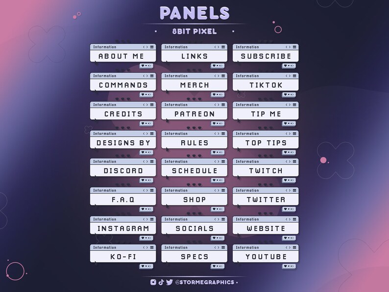 Animated 8bit Pixel Overlay Computer Stream Package - Etsy