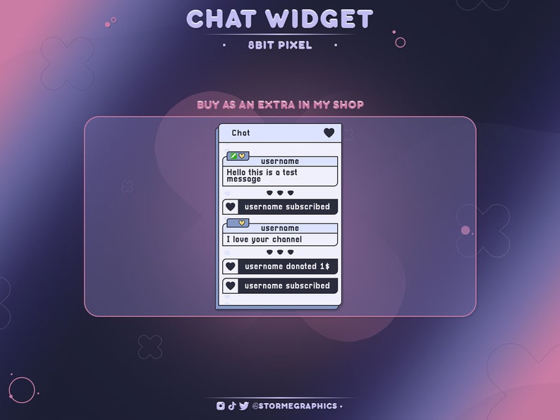 Animated 8bit Pixel Overlay Computer Stream Package Programer Twitch ...