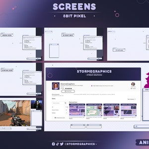 Animated 8bit Pixel Overlay | Computer Stream Package | Programer ...