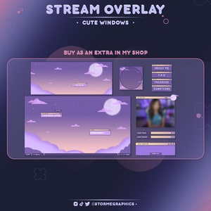 Retro Computer Sky Twitch Widget Chat | Galaxy Streamelements Chat ...