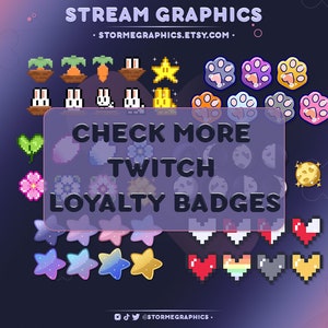 Card Sub Bits Loyalty Badges Twitch Discord Stream - Etsy