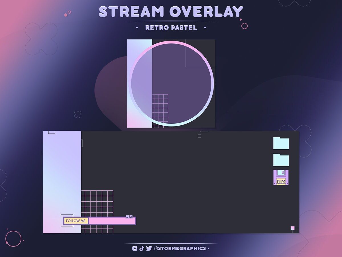 Animated 8bit Disk Overlay Computer Stream Package Windows Twitch Pack ...