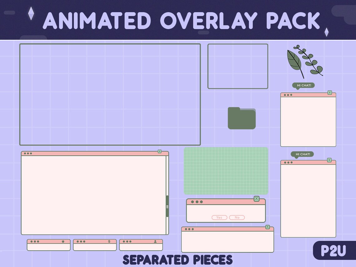 Animated Retro Lofi Overlay Cozy Stream Package - Etsy