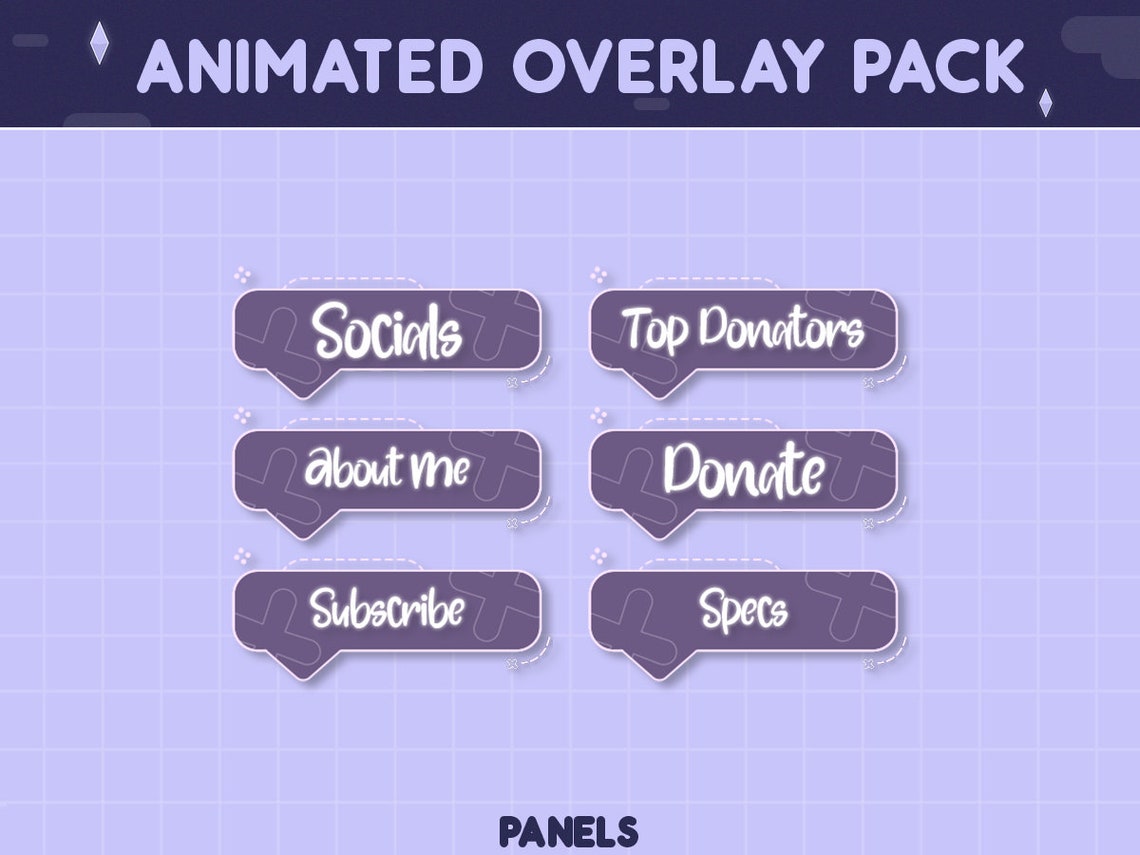 Animated Twitch Purple Overlay Windows 98 Stream Package - Etsy