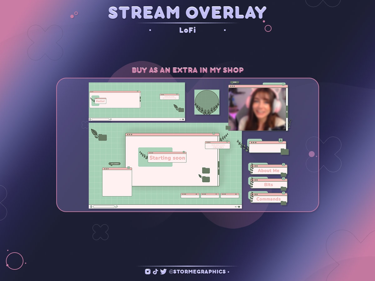 Retro Lofi Twitch Chat Widget: Cottagecore Streamelements Chatbox ...