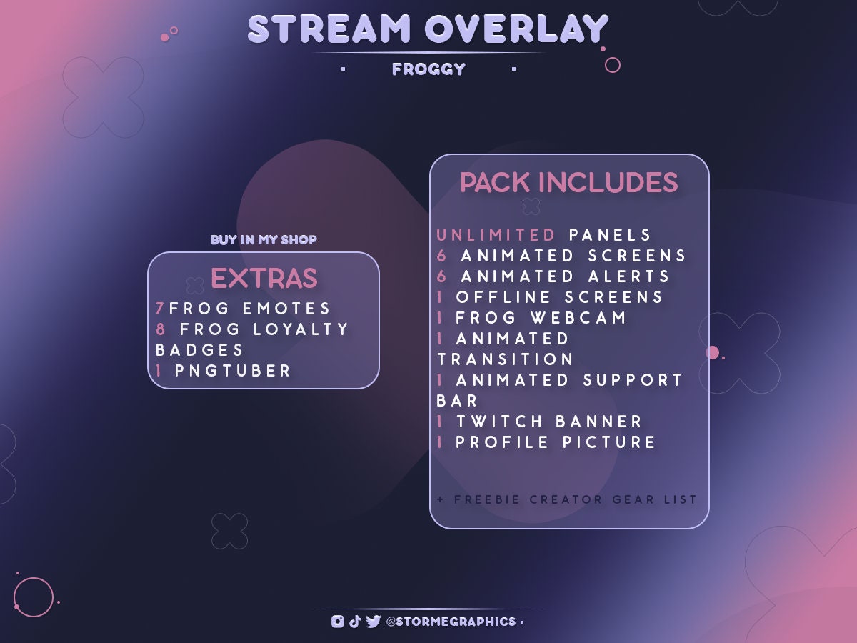 Animated Cute Pond Overlay Lake Stream Package Waterlily Twitch Pack ...