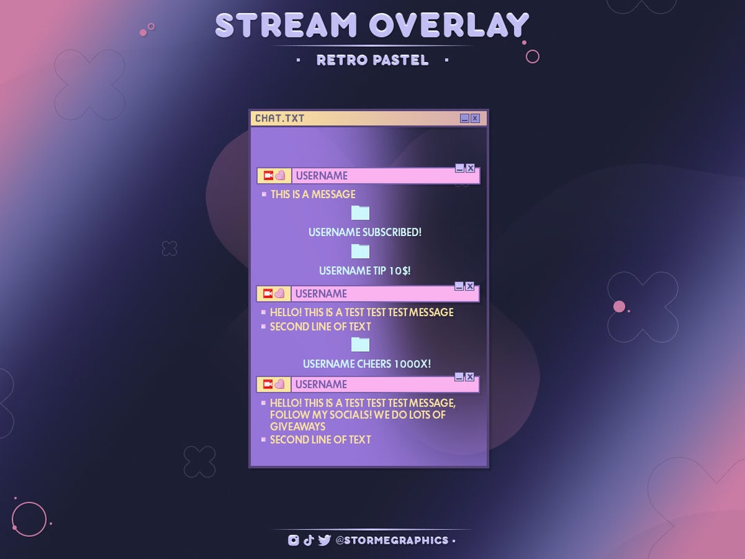 Retro 8bit Twitch Widget Chat | Computer Disk Streamelements Chat ...