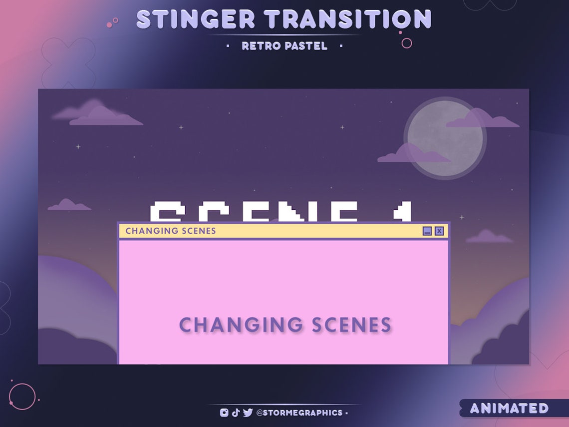 Animated 8bit Disk Overlay Computer Stream Package Windows Twitch Pack ...