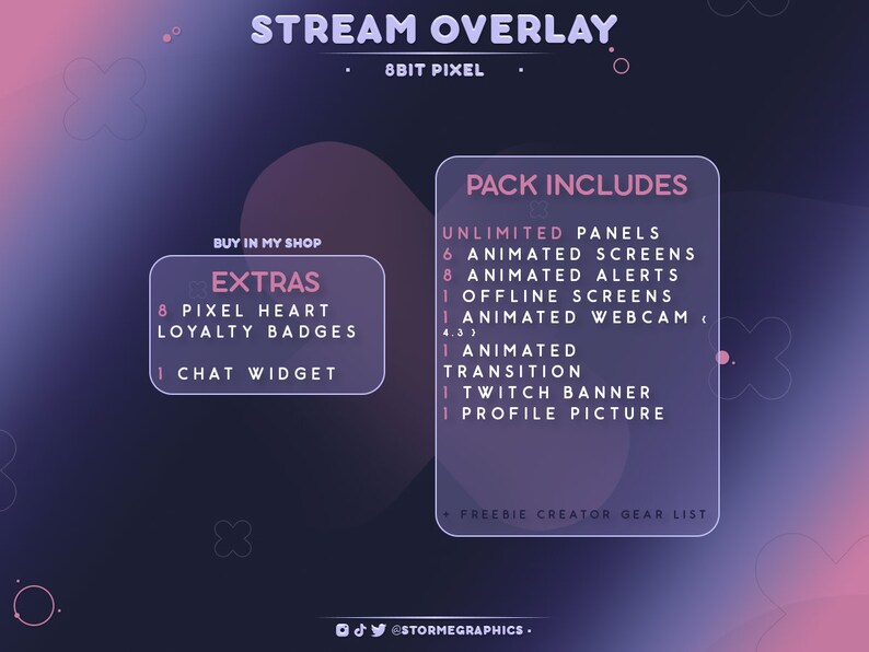 Animated 8bit Pixel Overlay Computer Stream Package Programer Twitch ...