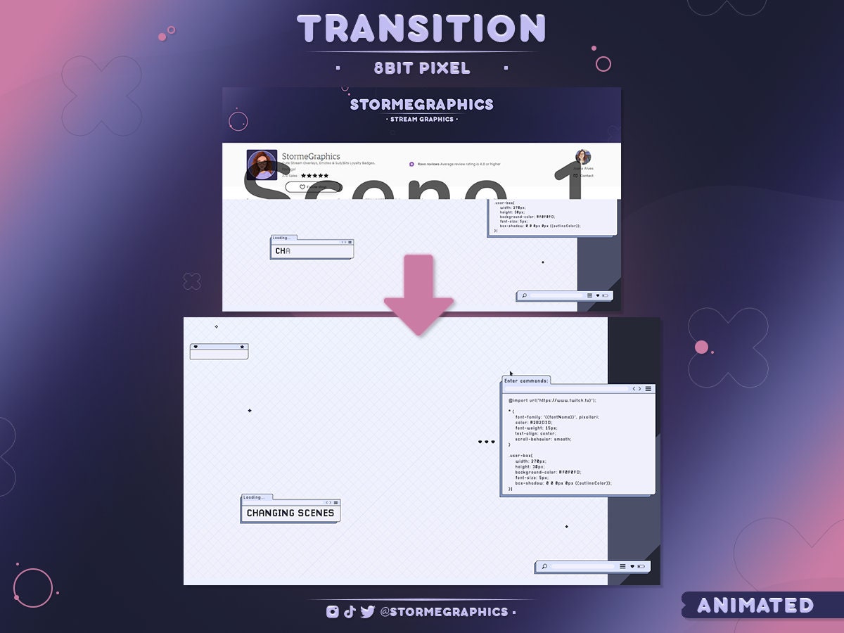 Animated 8bit Pixel Overlay Computer Stream Package - Etsy