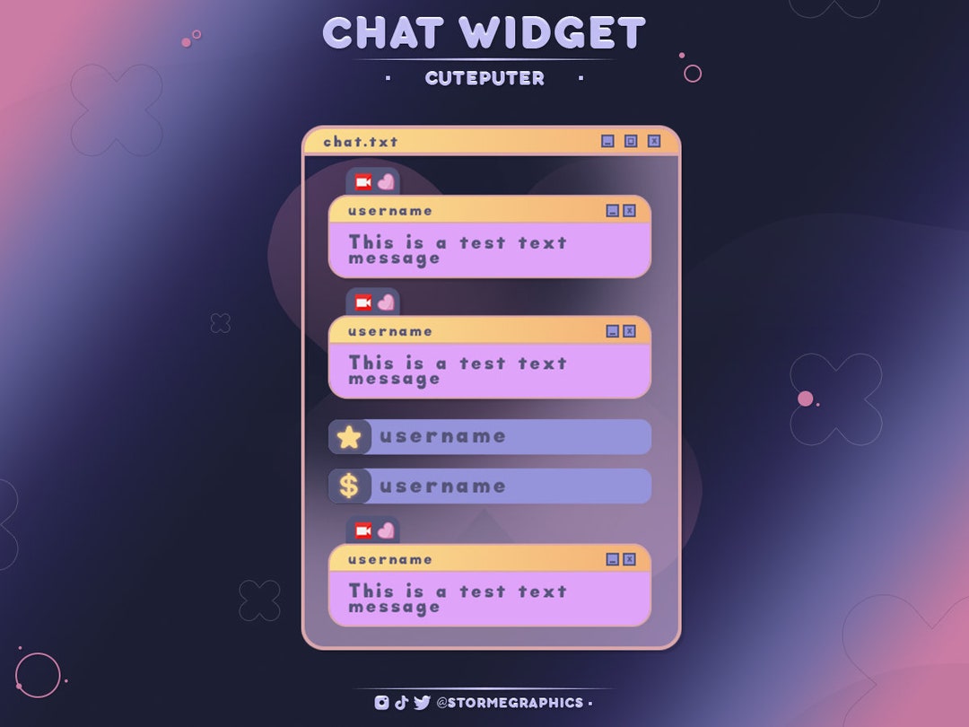 Pink Sky Twitch Widget Chat | Galaxy Streamelements Chat | Celestial ...