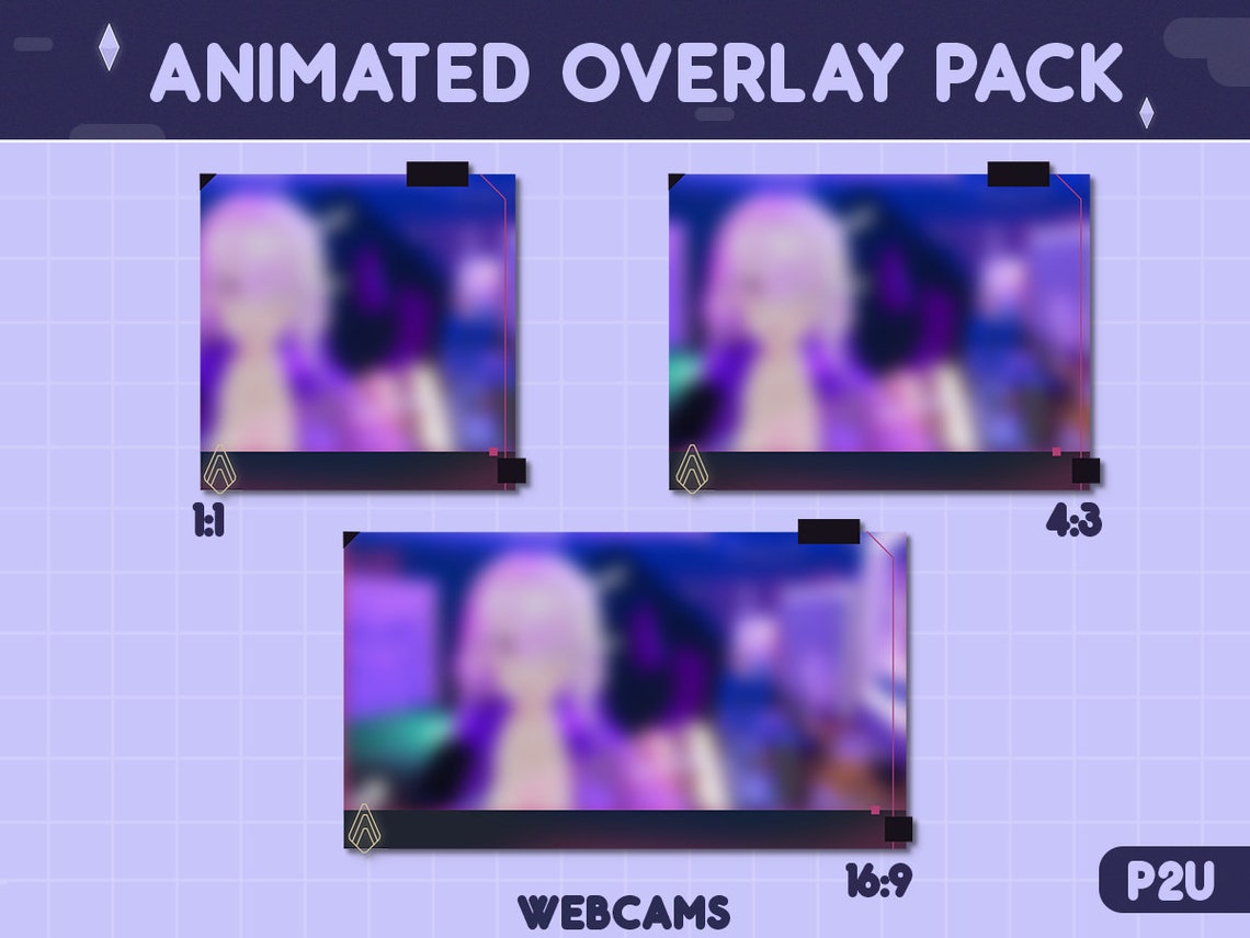 Gaming Animated Overlay Pack Golden Pink Twitch Overlay - Etsy