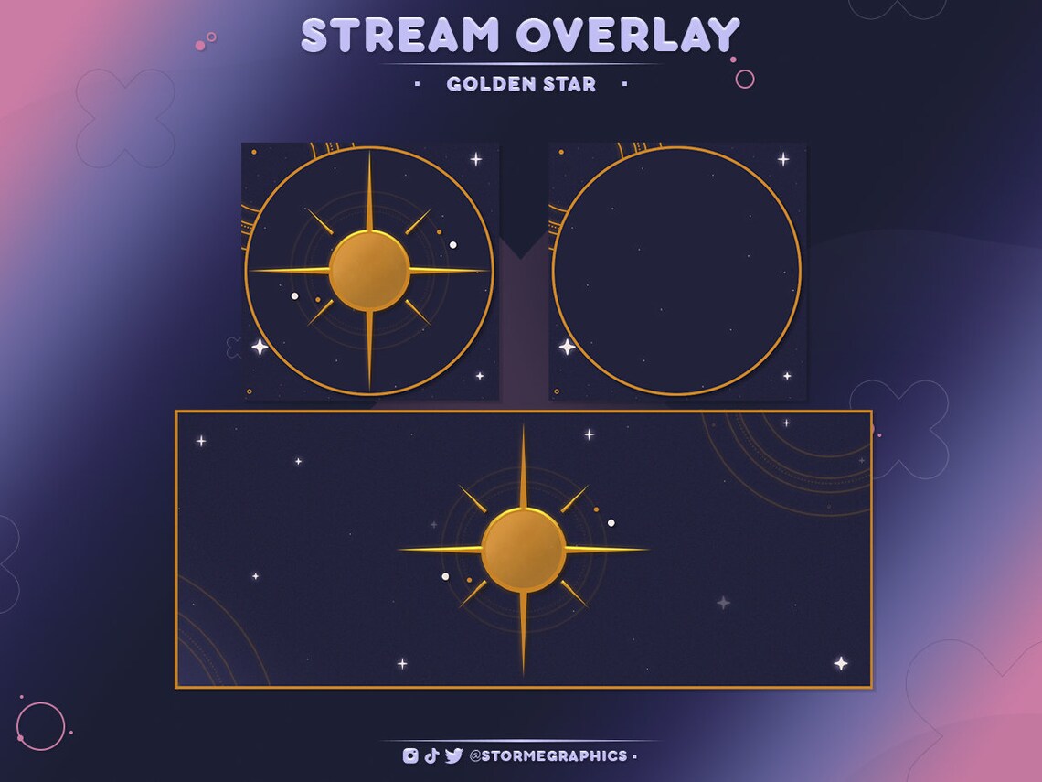 Animated Twitch Star Overlay Galaxy Stream Package Celestial Space ...