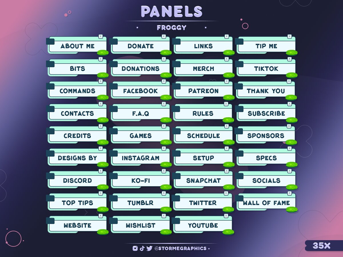 Animated Cute Pond Overlay Lake Stream Package Waterlily Twitch Pack ...