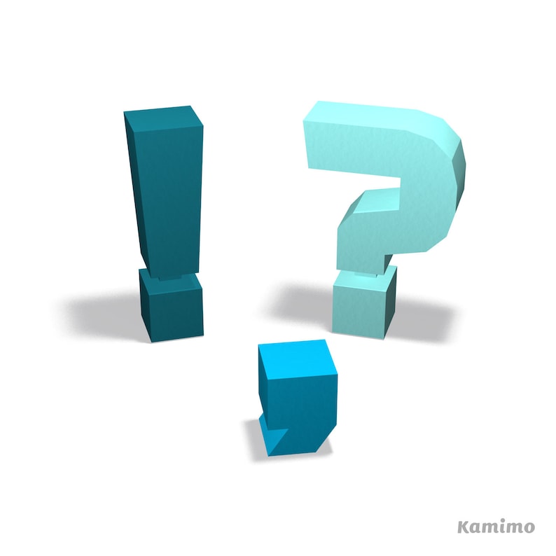 3D Accents and Marks Papercraft Pack Digital Download, Pdf Printable ...