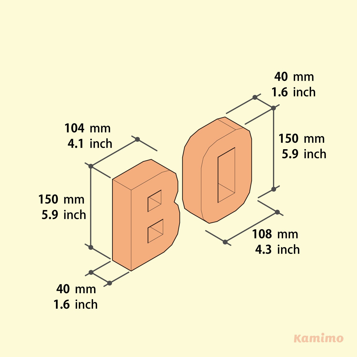 BOY 3D Alphabet Letters Papercraft - Digital Download, DIY Paper Model ...
