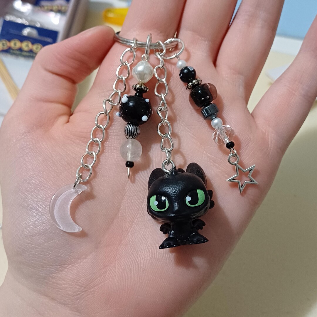 Httyd Toothless the Dragon Clutter Keyring/keychain - Etsy