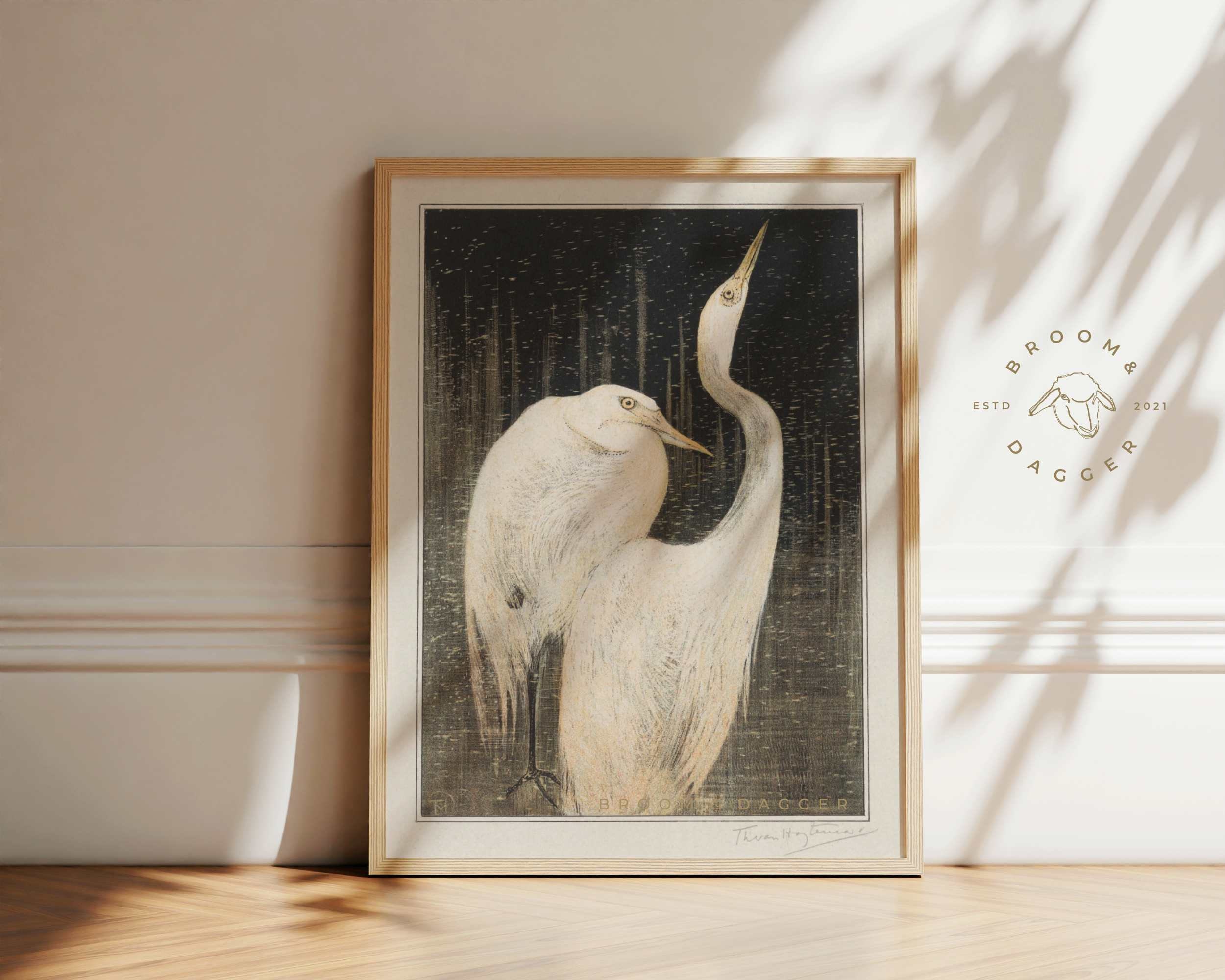 Elegant Crane Art Print Beachy Wall Art Digital Download - Etsy
