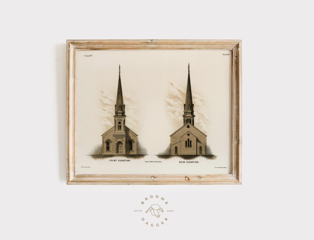 Dark Academia Architectural Drawing | Digital Download | Macabre Art ...