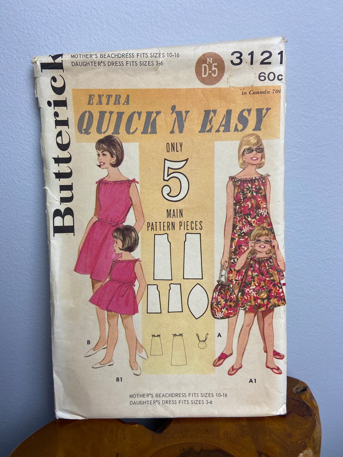 1960s Vintage Sewing Pattern Mother Daughter Matching Summer - Etsy