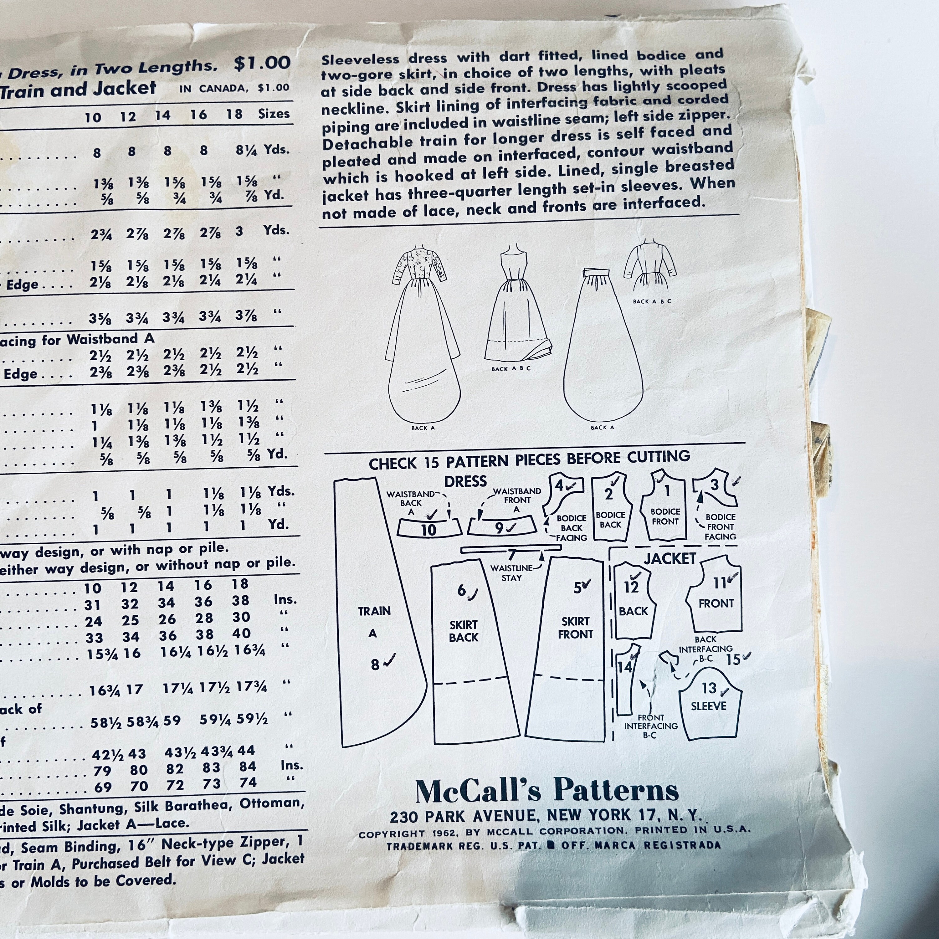 1960s 50s Vintage Modest Wedding Dress Sewing Pattern. Formal or Party ...