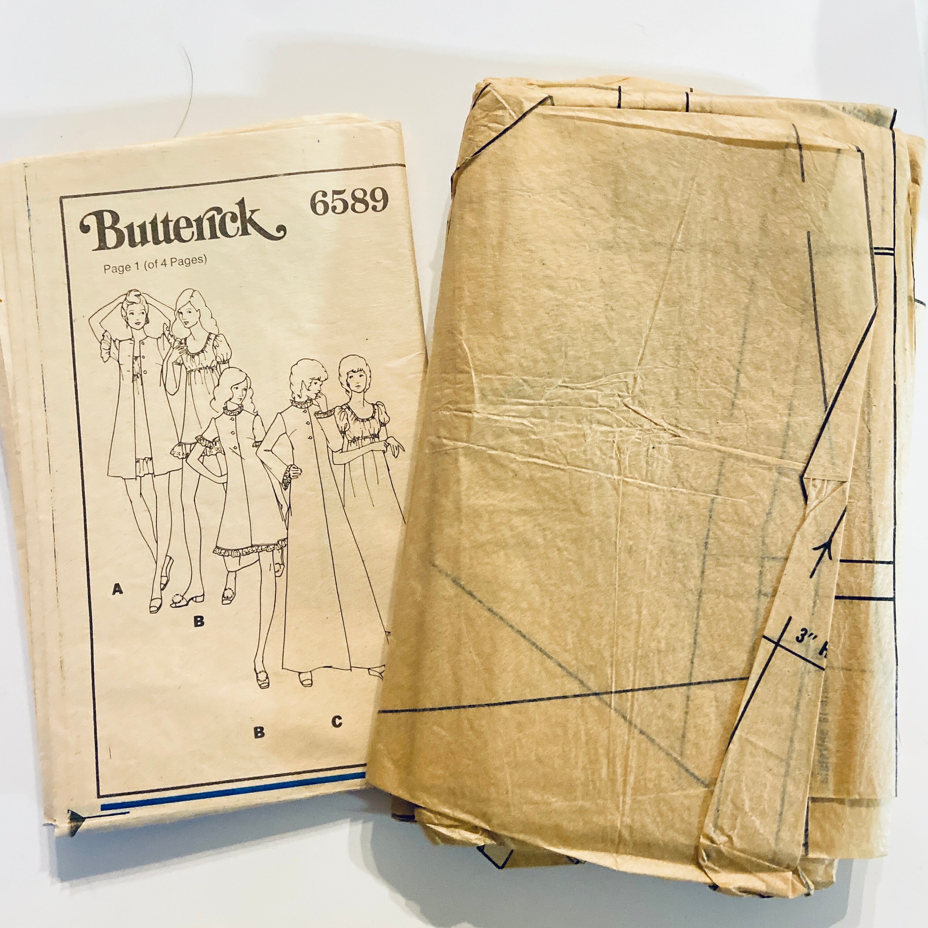 Womens Pajamas Nightgown Sewing Pattern. Modest Nightie, Robe, Baby ...