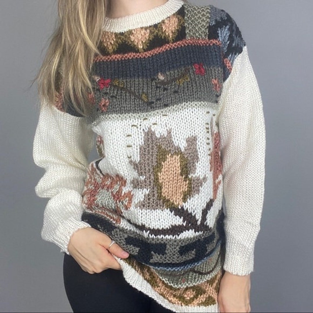 Vintage Grandma Knit Sweater - Etsy