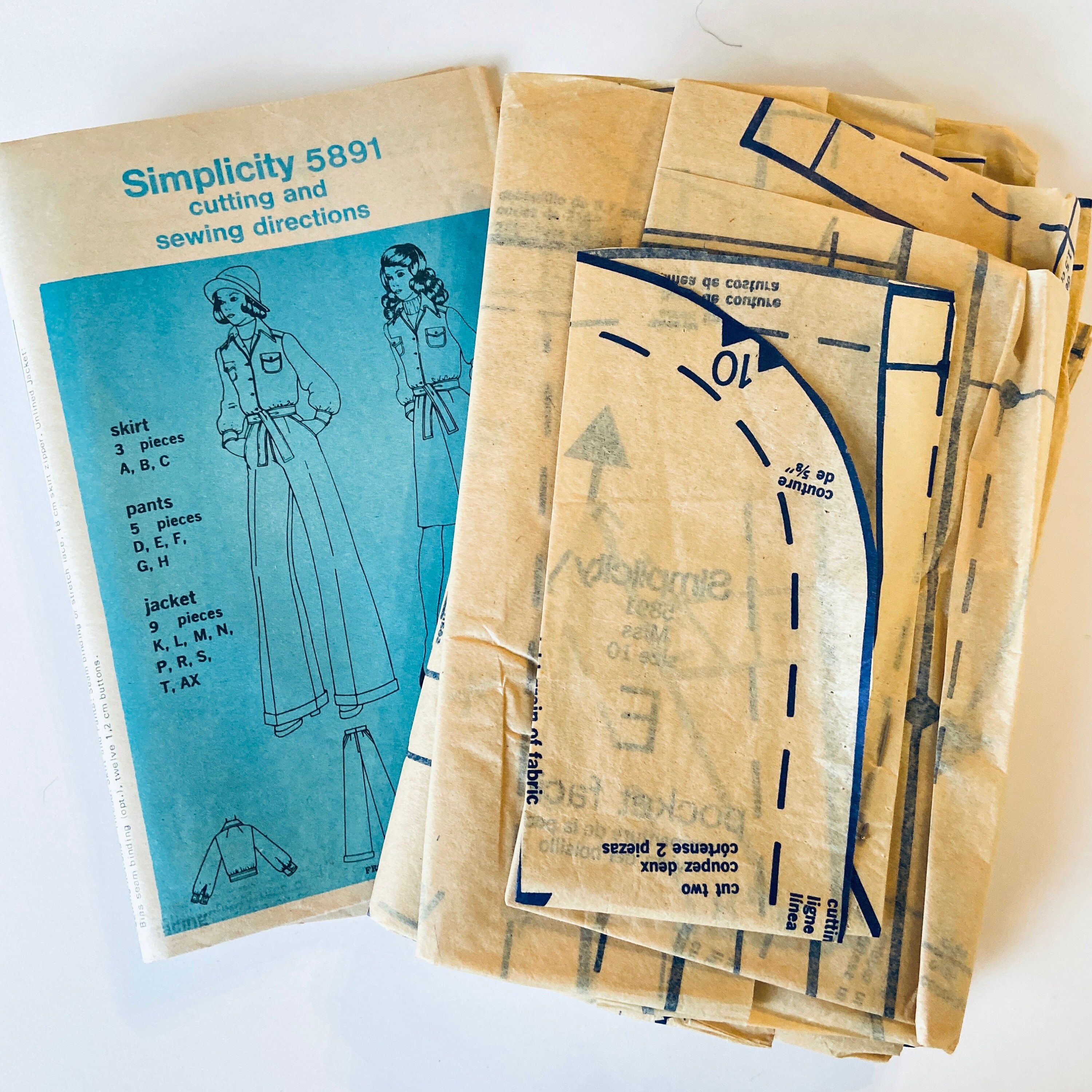 1970s Vintage Jumpsuit Sewing Pattern. Womens Overall Ultra Wide Leg ...