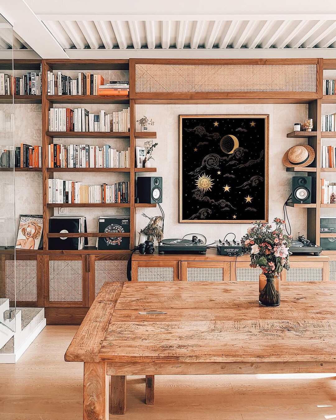 Witchy Wall Decor, Sun and Moon Print, Witchy Decor, Celestial Decor ...