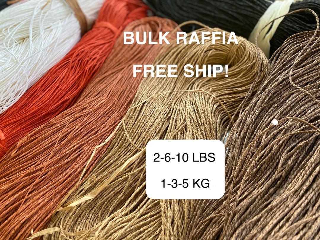Bulk Raffia Paper Yarn, 2 Strand Twisted Natural Yarn, 1-3-5 Kg/2-6-10 ...