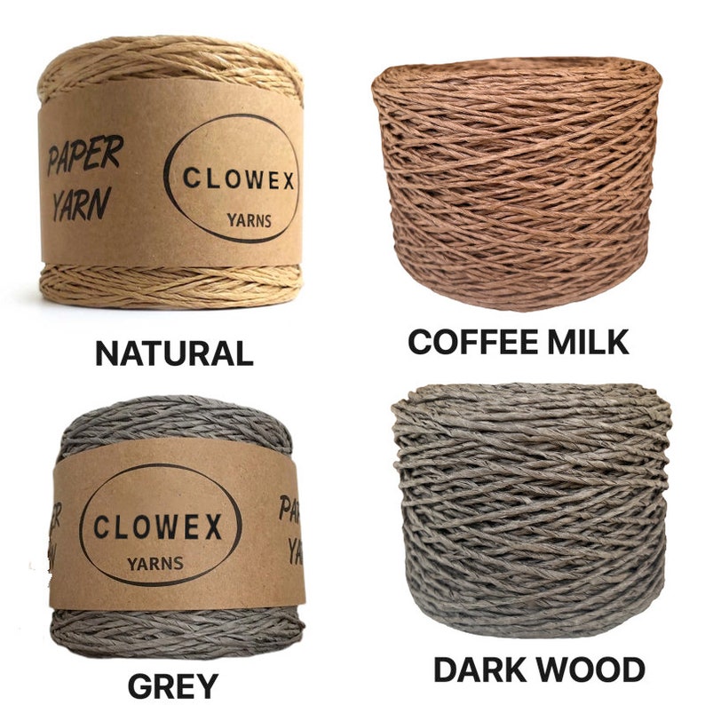 Clowex Craft Raffia Paper Yarn, Twisted Cord for Crochet, Gift Wrapping ...
