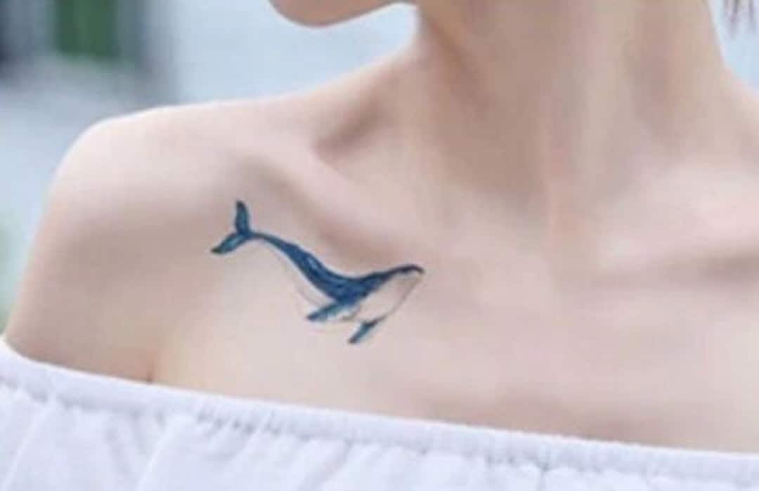 Waterproof Whale Temporary Tattoos Arm Chest Ankle Stickers Body Art ...
