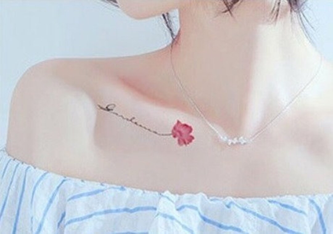 Waterproof Flower Temporary Tattoos Arm Chest Ankle Stickers Body Art ...