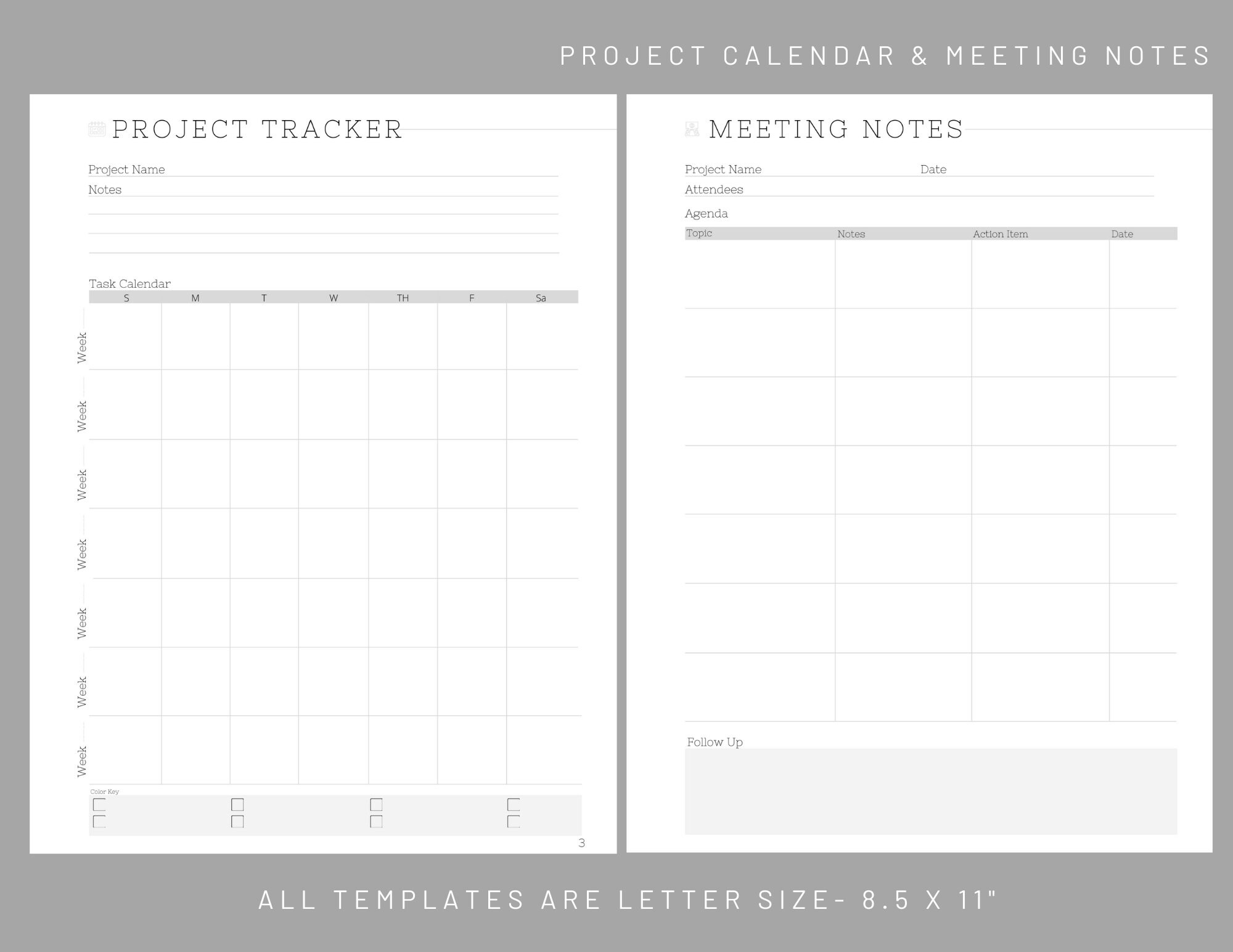 Project Management Planner Printable Project Summary Tasks - Etsy UK