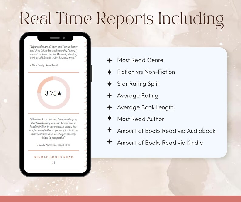 Book Reading Tracker | Digital Progress & TBR Spreadsheet for Excel ...