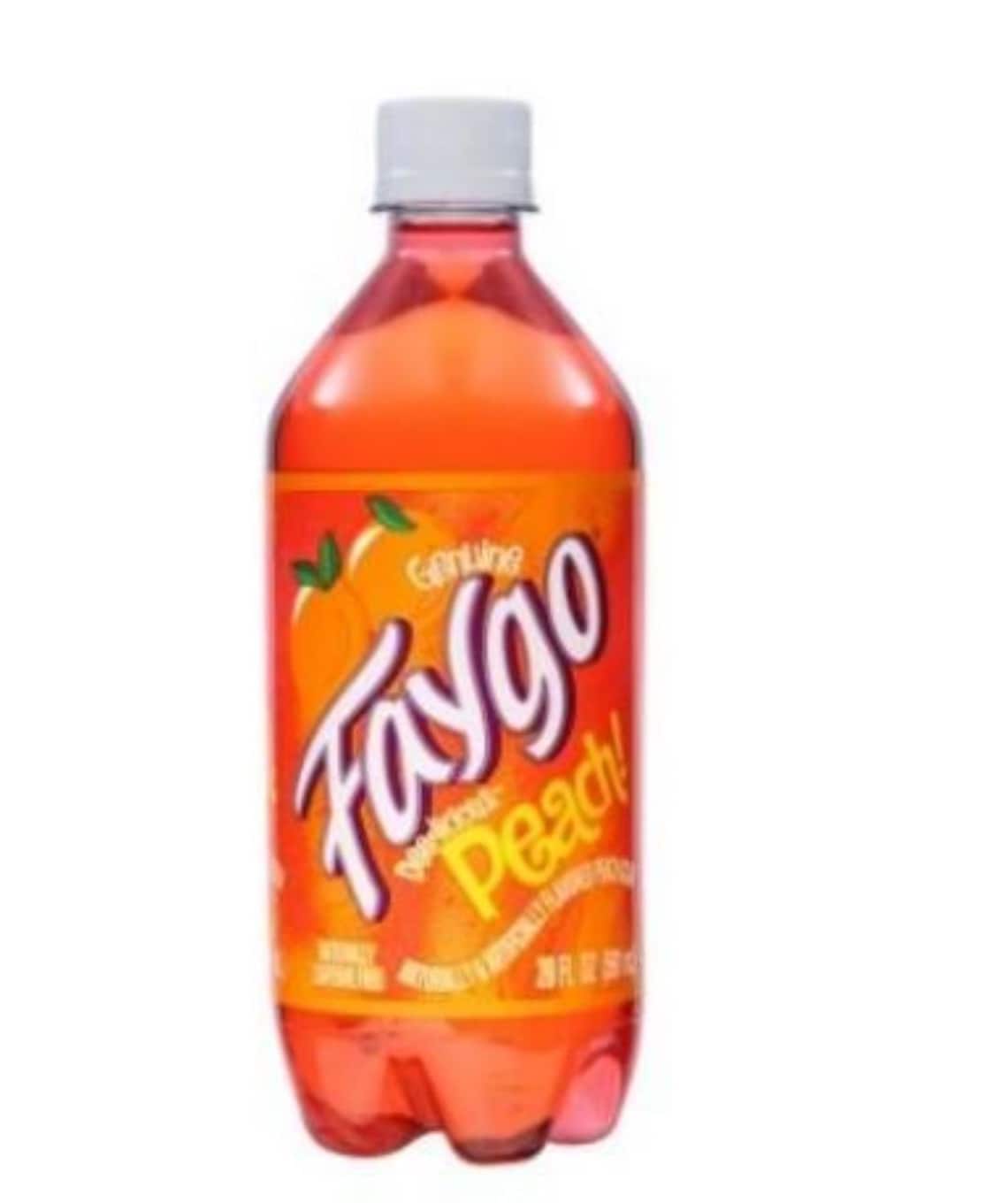Faygo Peach Soda Pop 20 Oz Bottles Quantity of 24 | Etsy