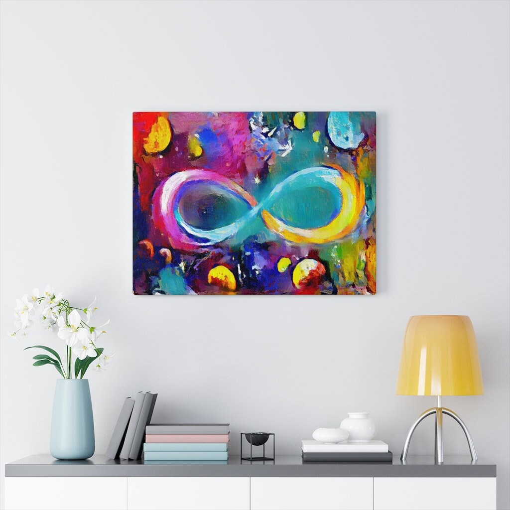 GALAXY Artwork, INSPIRING Wall Art, INFINITY Symbol, Above Bed Décor ...
