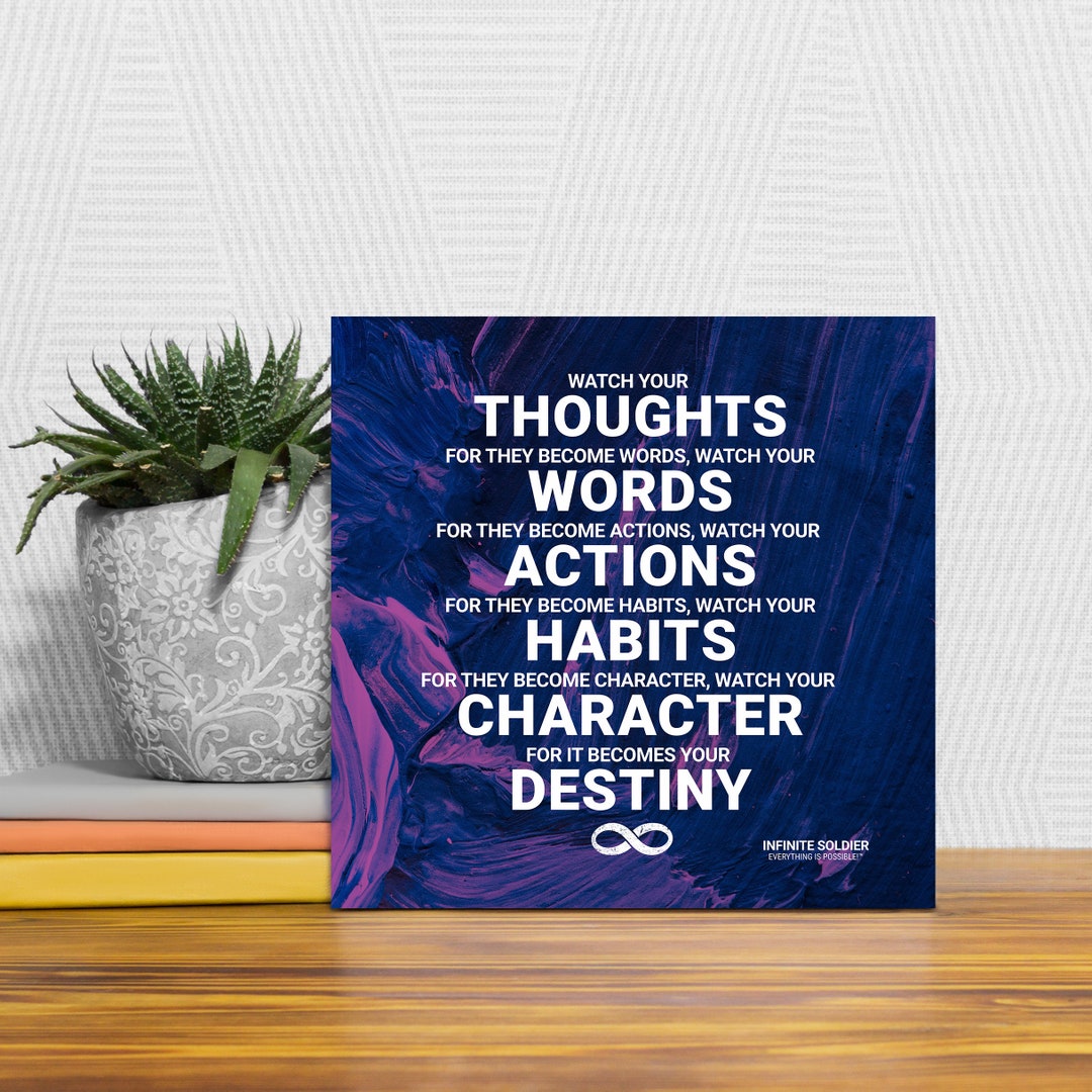 Póster de salud mental Imprimir Lienzo motivacional Arte Mira tus ...