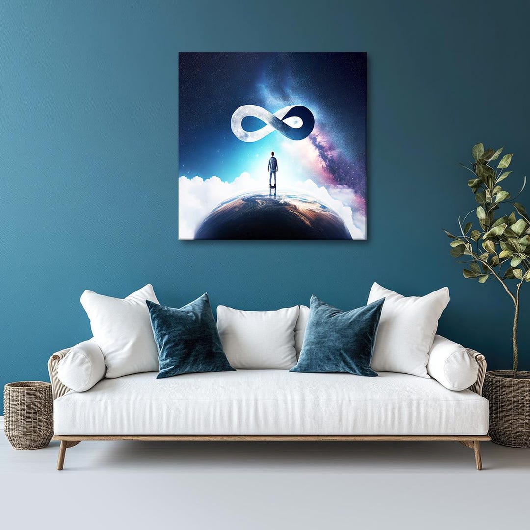 Infinite Perspective – Cosmic Infinity Symbol Canvas Print, Celestial ...