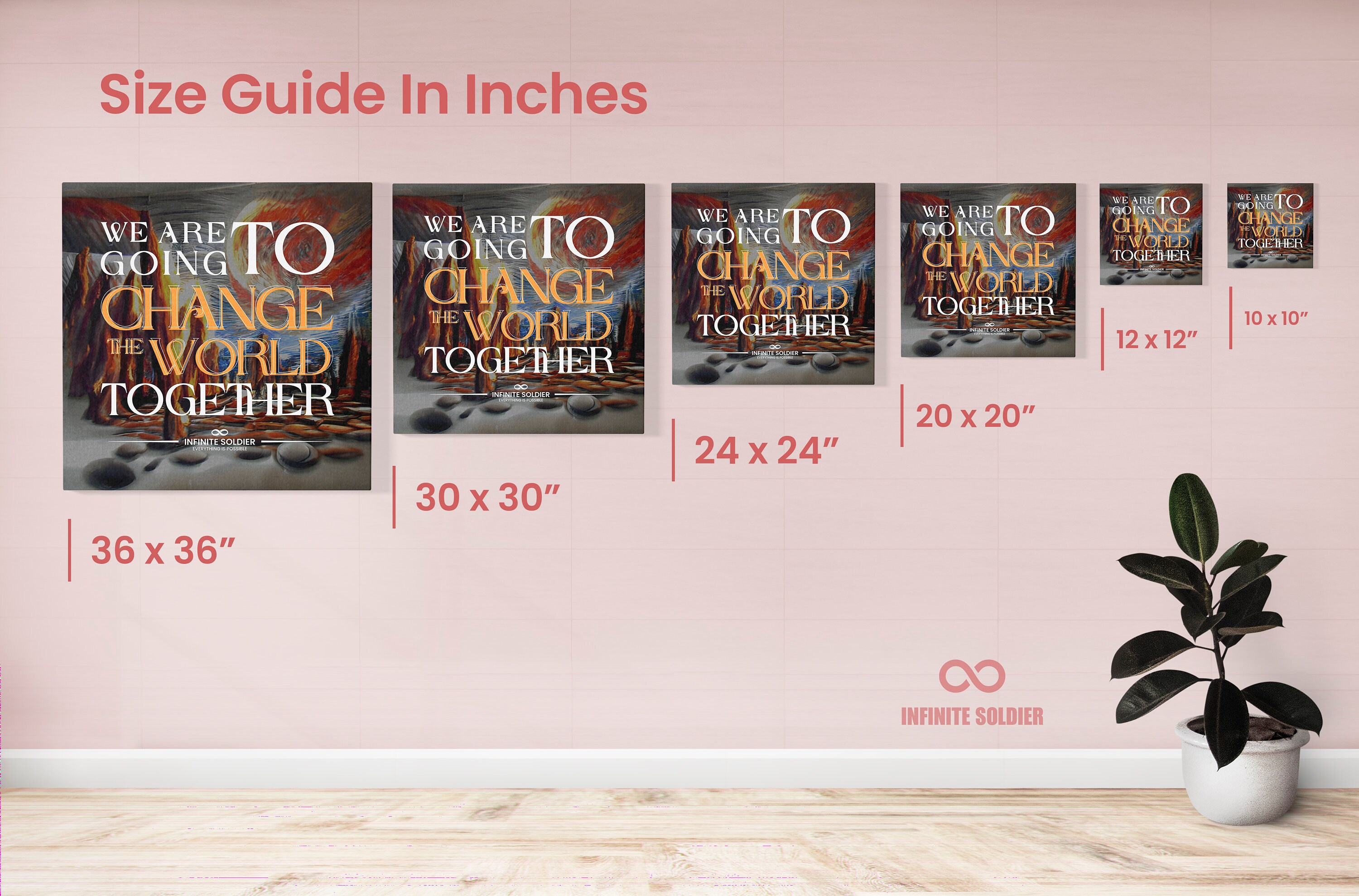 Change the World Motivational Canvas Poster Inspirational Poster Art ...