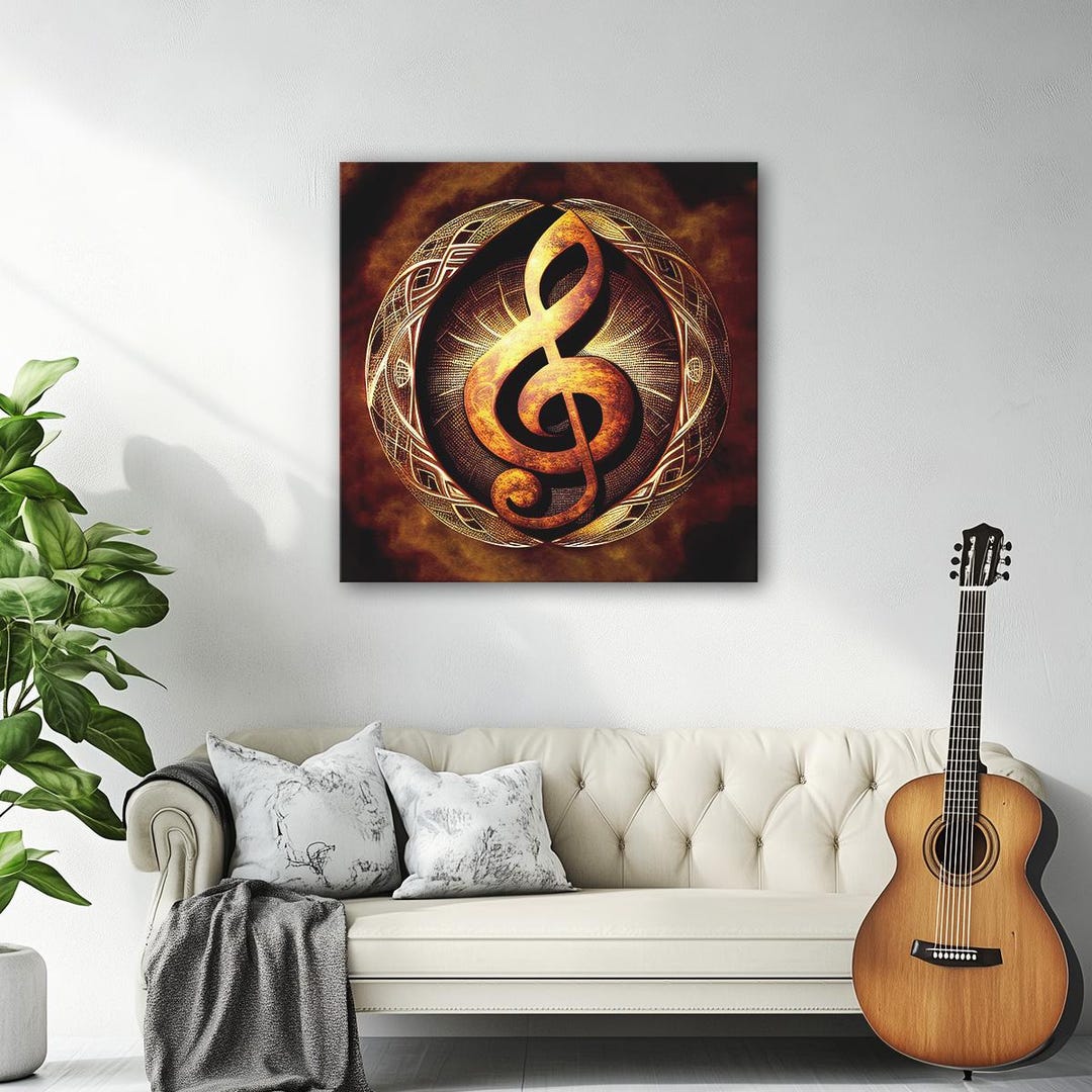 Celestial Soundwave – Sacred Musical Note Poster | Cosmic Music Wall ...