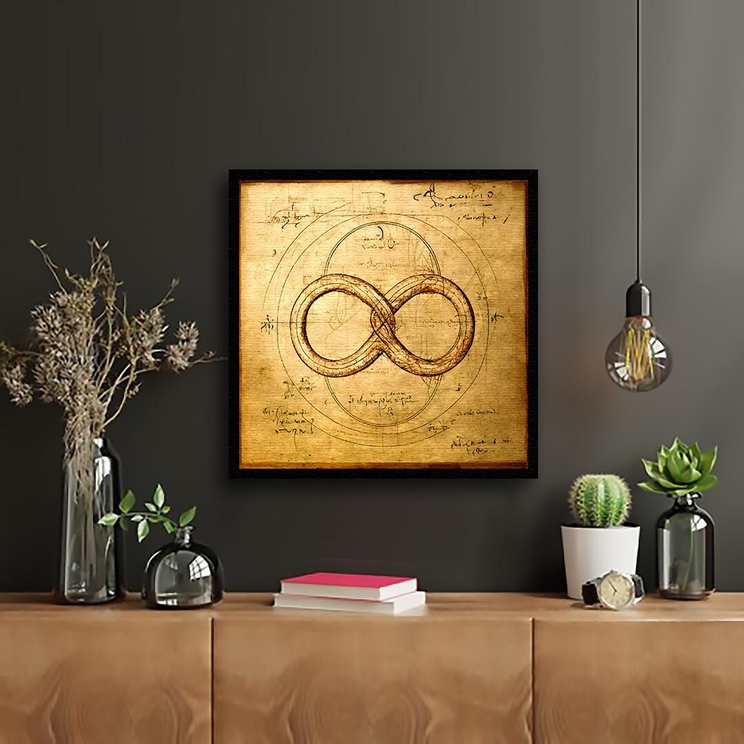 Leonardo Da Vinci Infinity Symbol Sketch 02 Vintage Ouroboros Art Free ...