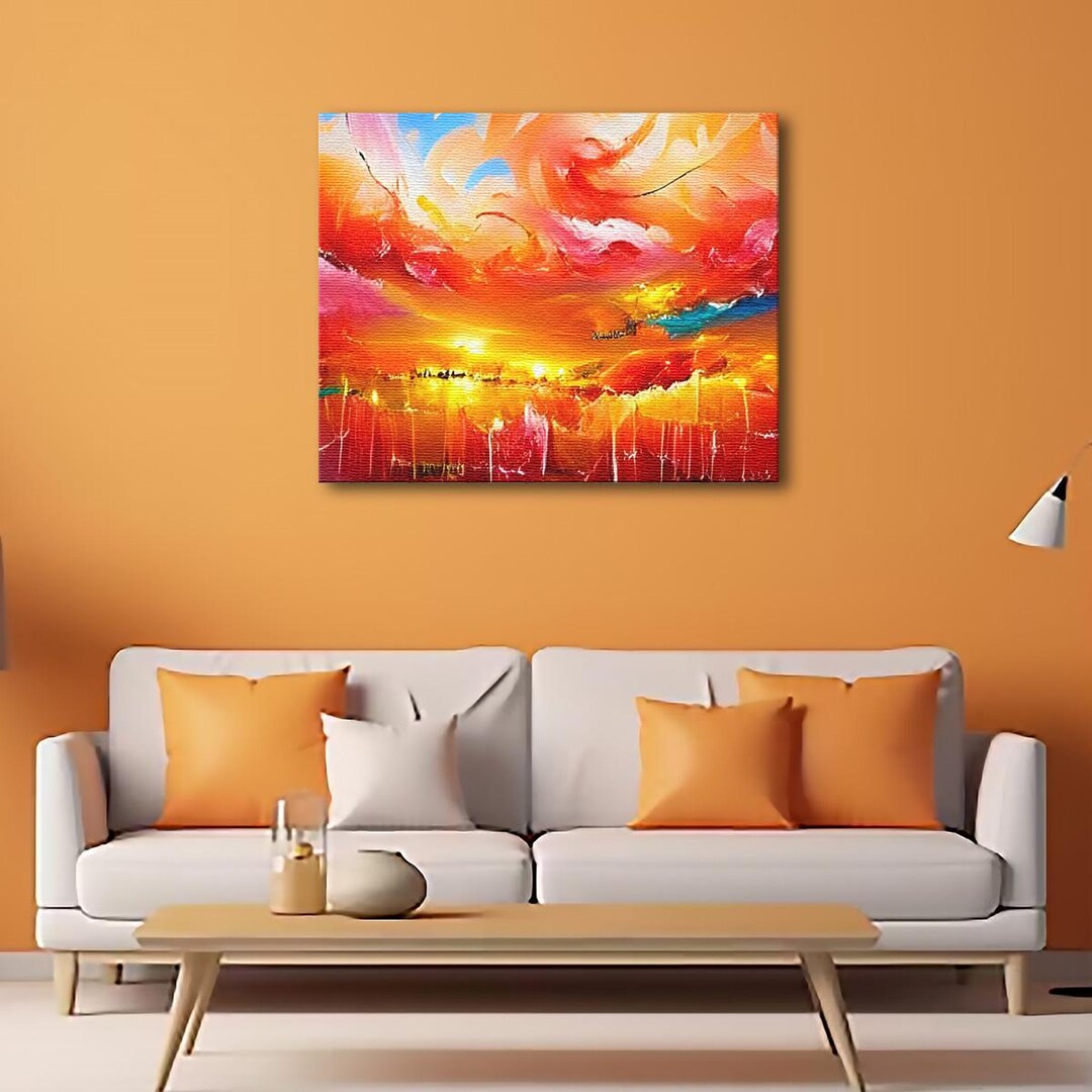 Stunning Sunset in Heaven Fantasy Action Painting Detailed Painting - Etsy