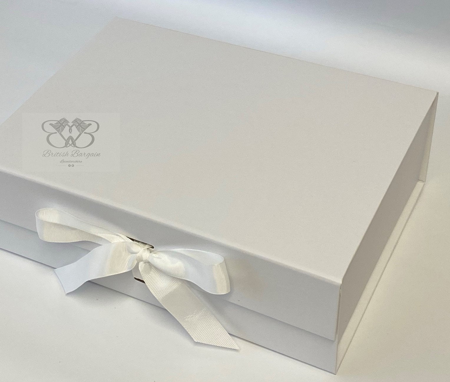 Large White Gift Box with Ribbon Luxury Rose Gold Gift Box | Etsy